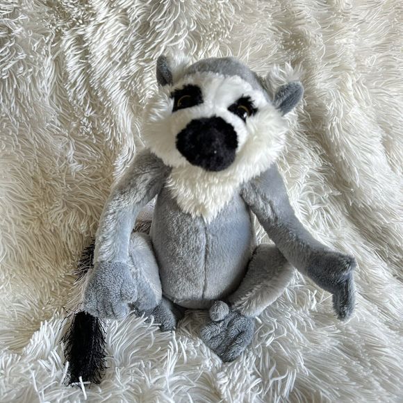 GANZ | Toys | Ganz Webkinz Realistic Lemur 9 Plush Gray White Ring Tail Stuffed Animal Toy ...